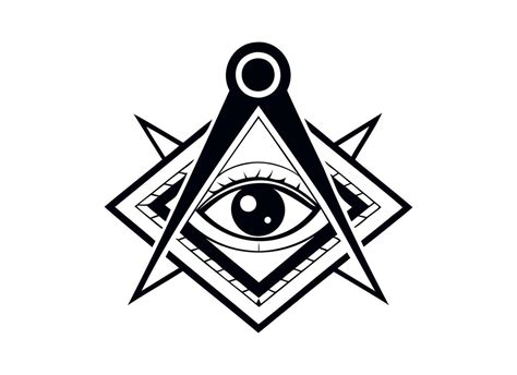 All Seeing Eye And Compass Illustration For Masonic And Esoteric Designs 51844882 Vector Art At
