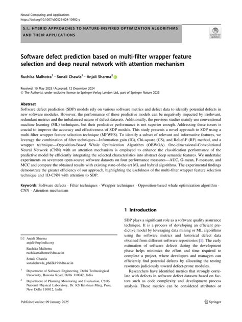 Software Defect Prediction Based On Multi Filter Wrapper Feature 2