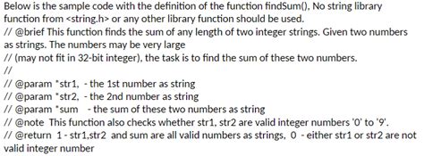 Solved Given Two Numbers As Strings The Numbers May Be Very