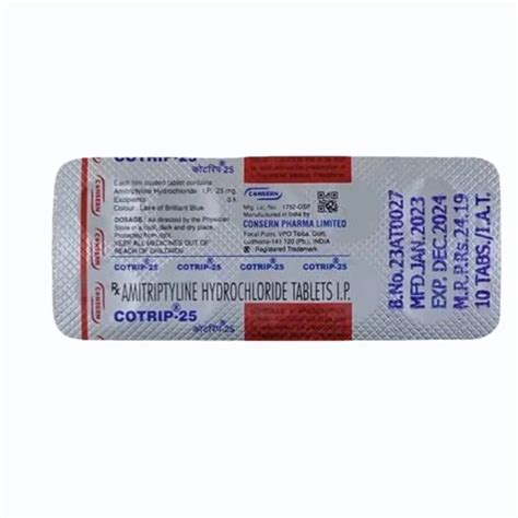 Cotrip 25mg Tablet At Rs 45stripe Amitriptyline Tablet In Nagpur