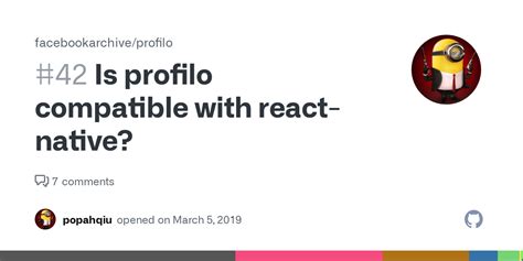 is profilo compatible with react native · issue 42 · facebookarchive