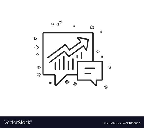 chart line icon report graph or sales growth sign vector image
