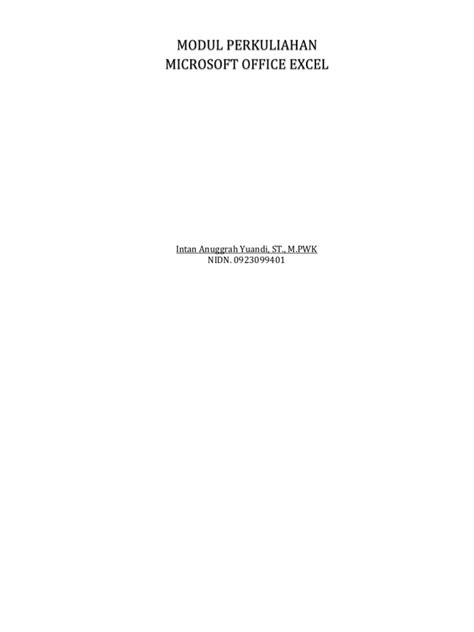 modul microsoft excel pdf