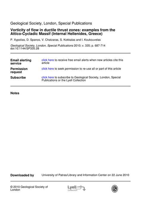 Pdf Vorticity Of Flow In Ductile Thrust Zones Examples From The