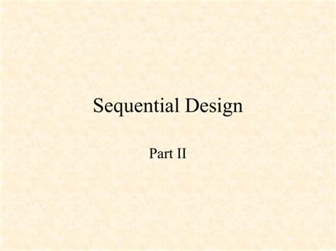 Sequential Design