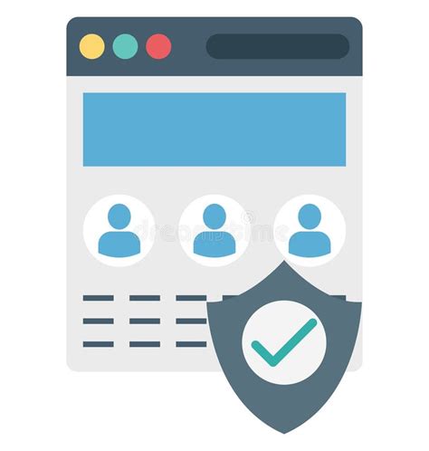 User Protection User Interface Isolated Vector Icons That Can Be
