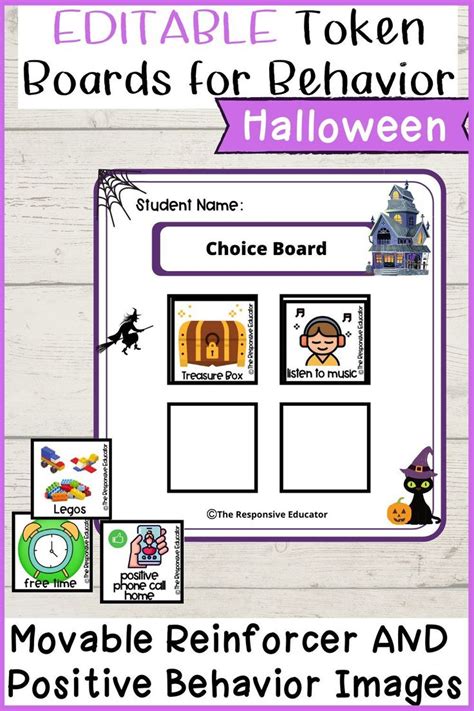 Halloween Token Economy Aba Token Board Token Board Positive