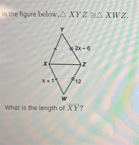 Solved In The Figure Below Triangle XYZ Is Congruent To Chegg Com