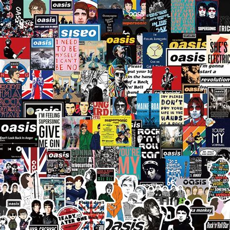 100pcsset Rock Band Oasis Stickers Diy Fashion Waterproof Doodle