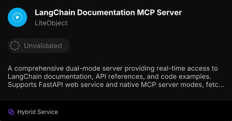 Langchain Documentation Mcp Server · Lobehub Langchain Documentation Mcp Server · Lobehub