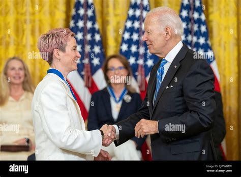 President Joe Biden Presents The Medal Of Freedom To Soccer Player