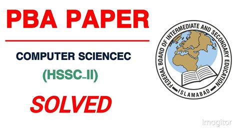 Fbise Computer Science Class 12th Pba Paper Solution Apsacs Pba Solutions Youtube