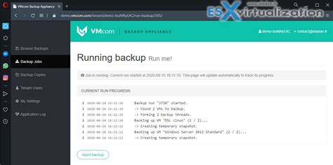 Vmcom Backup Details And Interesting Info For Esxi Free Users Esx Virtualization