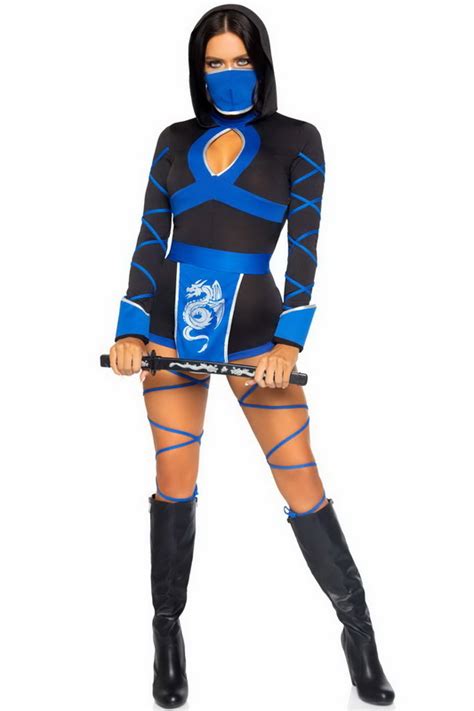 Blue Dragon Ninja Costume Spicy Lingerie