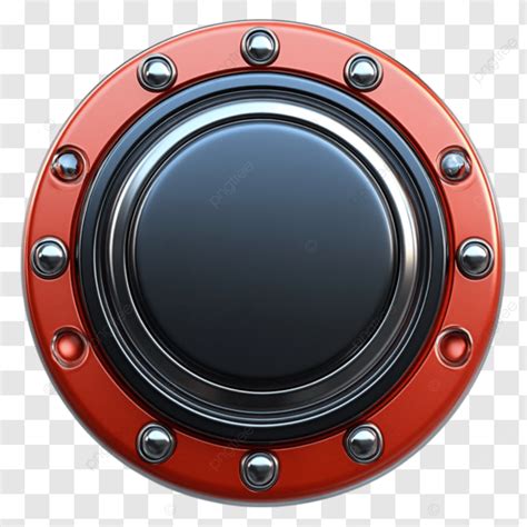 투명 배경에 3d 빨간색 원형 기술 프레임 아이콘 빨간색 회보 기술 Png 일러스트 및 이미지 에 대한 무료 다운로드