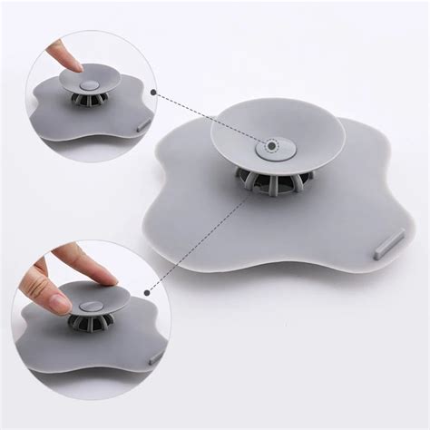 Badu Bg Запушалка за дренажна вода Гумен кръг Силиконова цедка за мивка Филтърна запушалка Подов