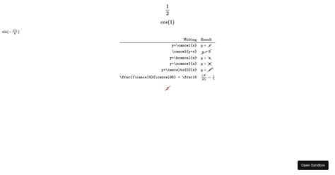 Mathjax Codesandbox