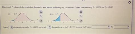 solved o match each p value with the graph that displays its