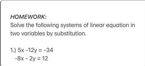 Solved HOMEWORK Solve The Following Systems Of Linear Chegg