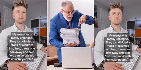 Manager Throws Out Applicant Resumes Says Theyre Unlucky