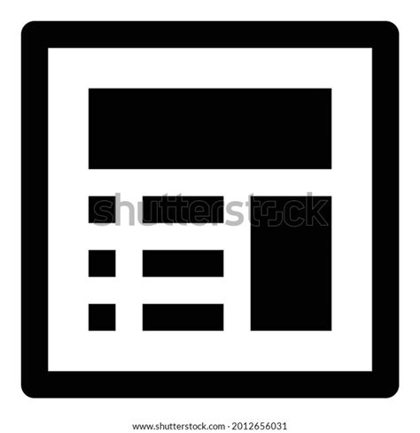 Ui Interface Align Template Page Vector Stock Vector Royalty Free