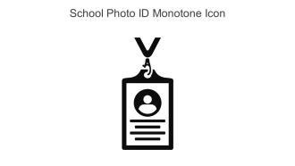 School Photo Id Monotone Icon In Powerpoint Pptx Png And Editable Eps Format PPT Template