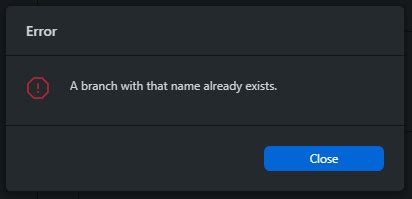 A Branch With That Name Already Exists Error When Trying To Resolve Conflicts Using Desktop