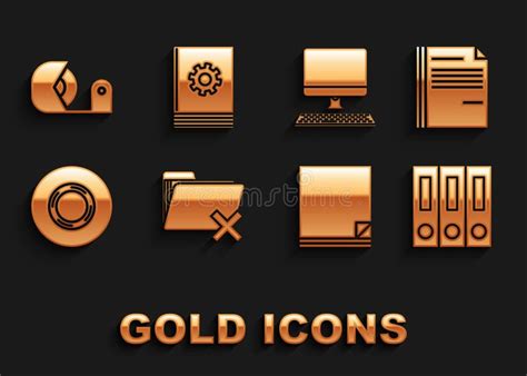 Set Delete Folder File Document Office Folders With Papers And Documents Scotch Computer