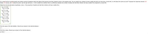 Solved State The Null And Alternative Hypotheses Let P Chegg
