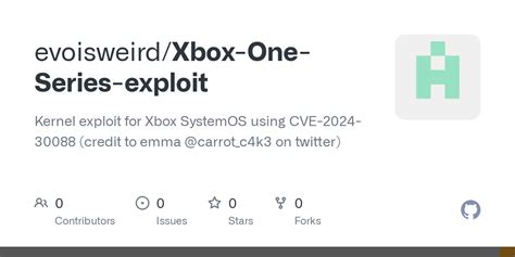 Github Evoisweirdxbox One Series Exploit Kernel Exploit For Xbox Systemos Using Cve 2024