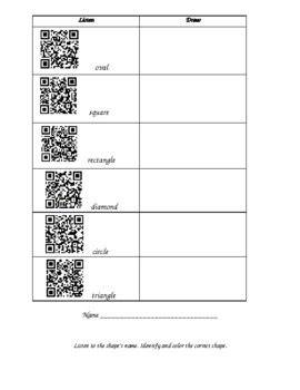 QR Codes Shapes By Kerilyn Stockdale Teachers Pay Teachers
