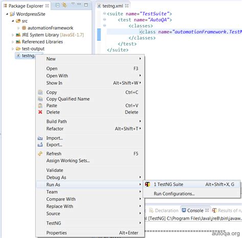 Создание Testng Test Suite Autoqa Практика автоматизированного тестирования программного
