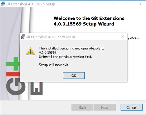 getting error the installed version is not upgradeable to 4 0 0 15569 · issue 10383