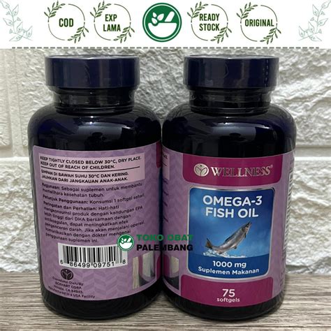 Jual Wellness Omega 3 Fish Oil 75 Softgel Epa Dha Minyak Ikan Wellness