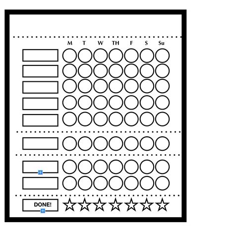 Chore Chart Template Etsy