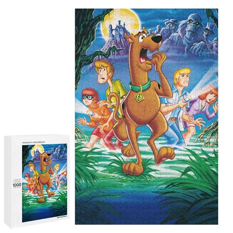 Cartoon Scooby Doo Wooden Jigsaw Puzzles Accessories Intellectual Decompressing Relax Toy For