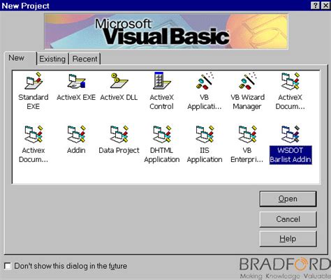 تعلم الفيجوال بيسك مدونة برادفورد