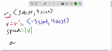 SOLVED Velocity And Acceleration From Position Consider The Following Position Functions A