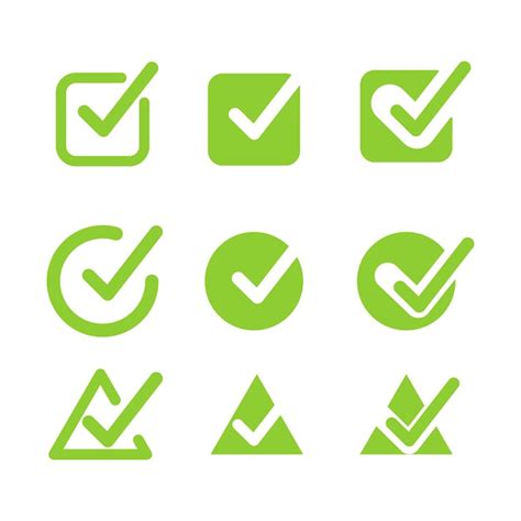 Premium Vector Check Mark In 3 Stiles Square Circle And Triangle
