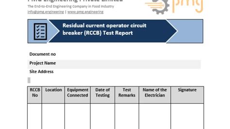 Report Rccb Test Report Pmg Engineering