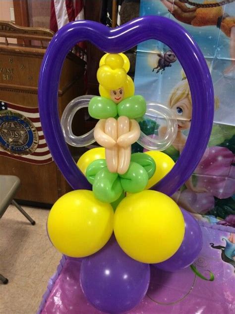 Tinkerbell Centerpiece Balloon Decorations Balloons Balloon Columns