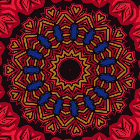 Premium Vector Symmetrical Colorful Kaleidoscopic Pattern For Design And Background