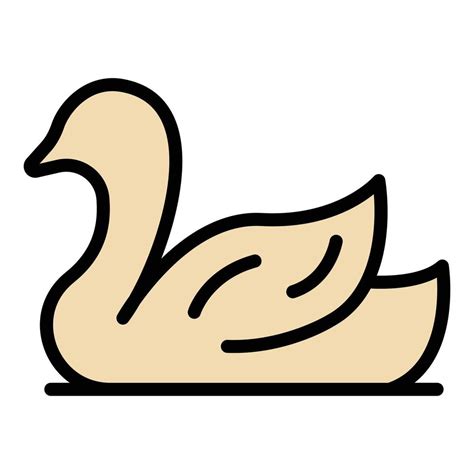 Swan Icon Color Outline Vector 19188656 Vector Art At Vecteezy