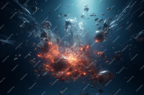 Premium Photo An Underwater Explosion Creating A Shockwave And B 00696 00