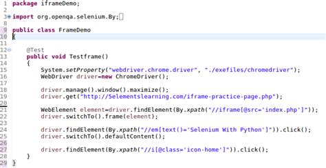 How To Handle Iframes Using Selenium Webdriver