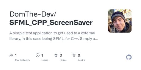 Github Domthe Devsfmlcppscreensaver A Simple Test Application To