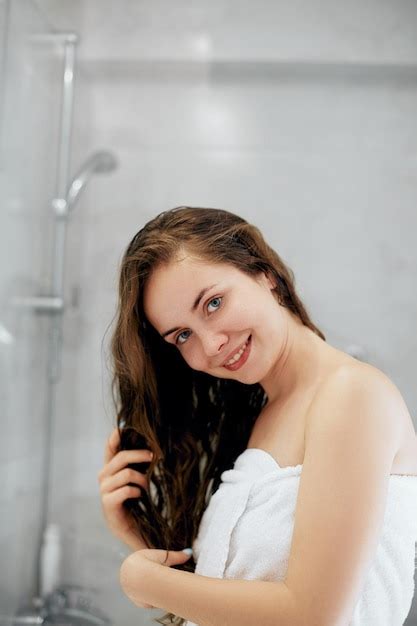 Premium Photo Hair And Body Care Portrait Of Beautiful Young Female