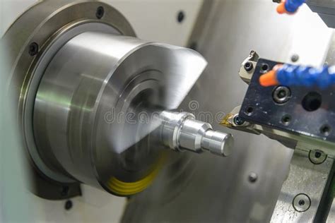 The CNC Lathe Or Turning Machine Stock Photo Image Of Fastening Cutter 128512438