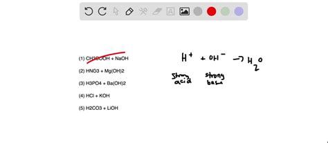 Solved Consider The Neutralization Reactions Between The Following Acid Base Pairs In Dilute