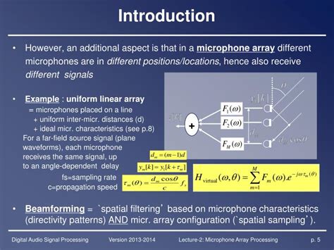 Ppt Digital Audio Signal Processing Lecture 2 Microphone Array